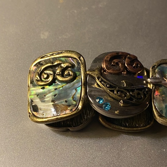 Jewelry | Elegant Faux Abalone Marine Theme Silver Tone Panels ...